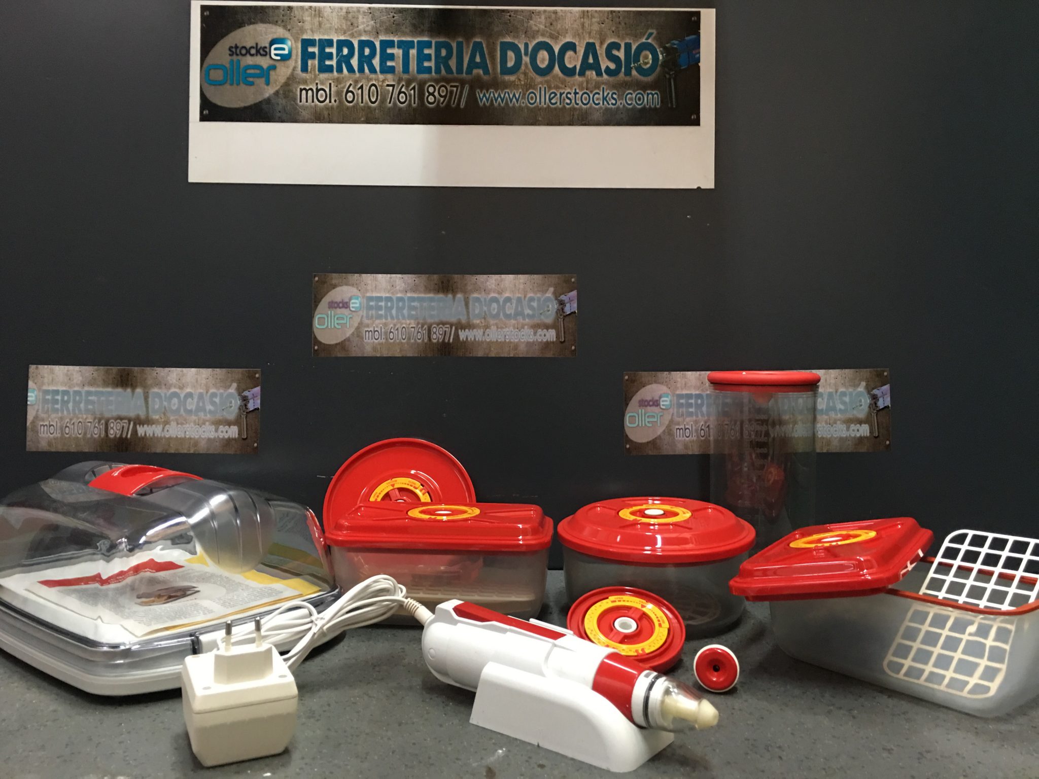 LOTE DE RECIPIENTES PARA ENVASAR AL VACÍO ALADINO MAFE - Oller Stocks