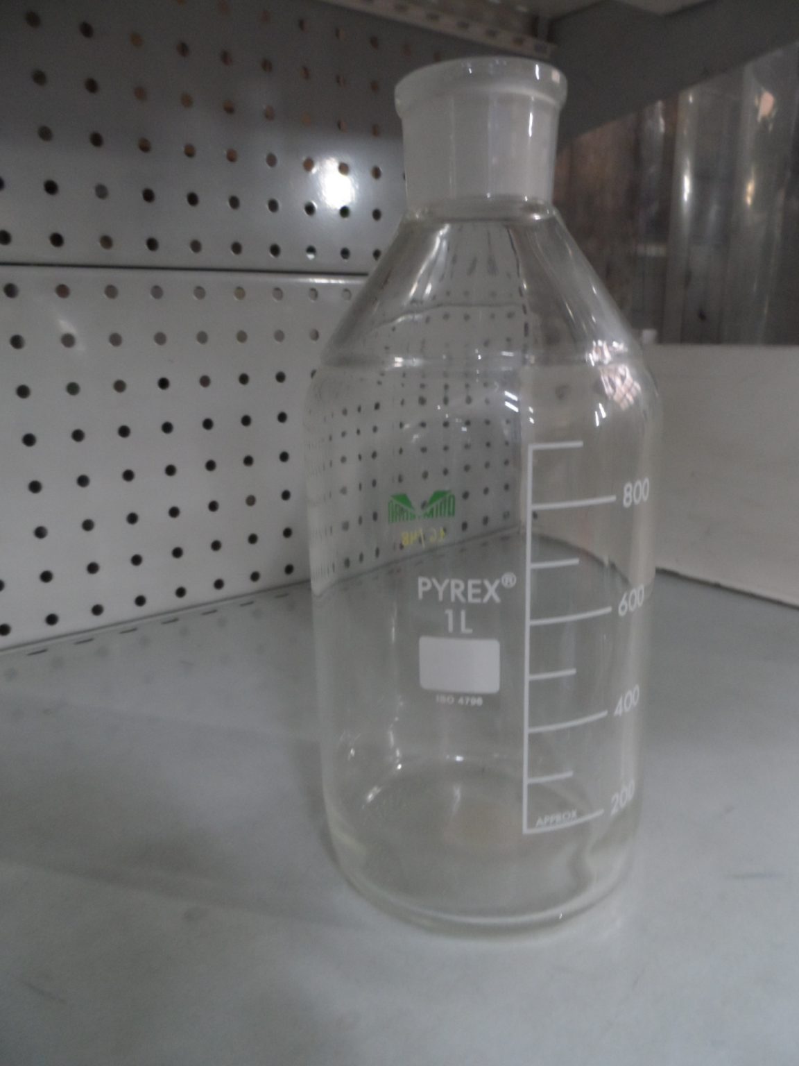 BOTELLA DE CRISTAL DE LABORATORIO PYREX - Oller Stocks
