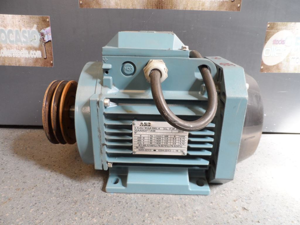 MOTOR TRIFASICO ABB M2AA 090 L-4 1.5KW - Oller Stocks