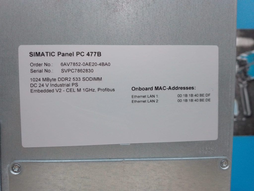 PANTALLA SIEMENS SIMATIC PANEL PC 477/B - Oller Stocks