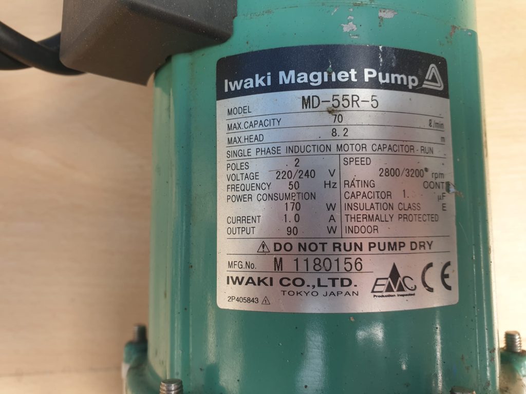 BOMBA MAGNÉTICA IWAKI 70L/min 8'2Metros - Oller Stocks